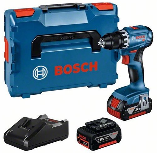 Bosch Blauw GSR 18V-45 Professional | Accuschroefboormachine | 2 x 3,0 Ah accu + snellader | In ...