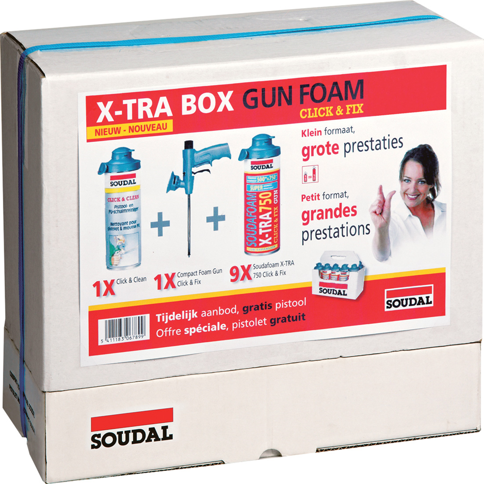 Soudal Combibox Soudafoam X-tra Click & Fix - 115000 ToolMax