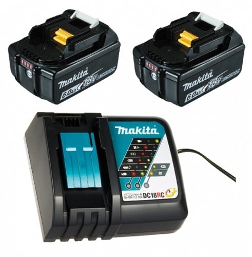 Makita Accessoires Power-Source-Kit 199480-6 - 2x Accu BL1860B 18V 6,0Ah met accu indicator ...