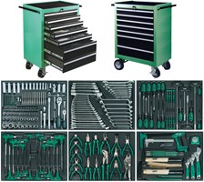 Brüder Mannesmann Gereedschapwagen 321 dlg Green Line - 28270 ToolMax