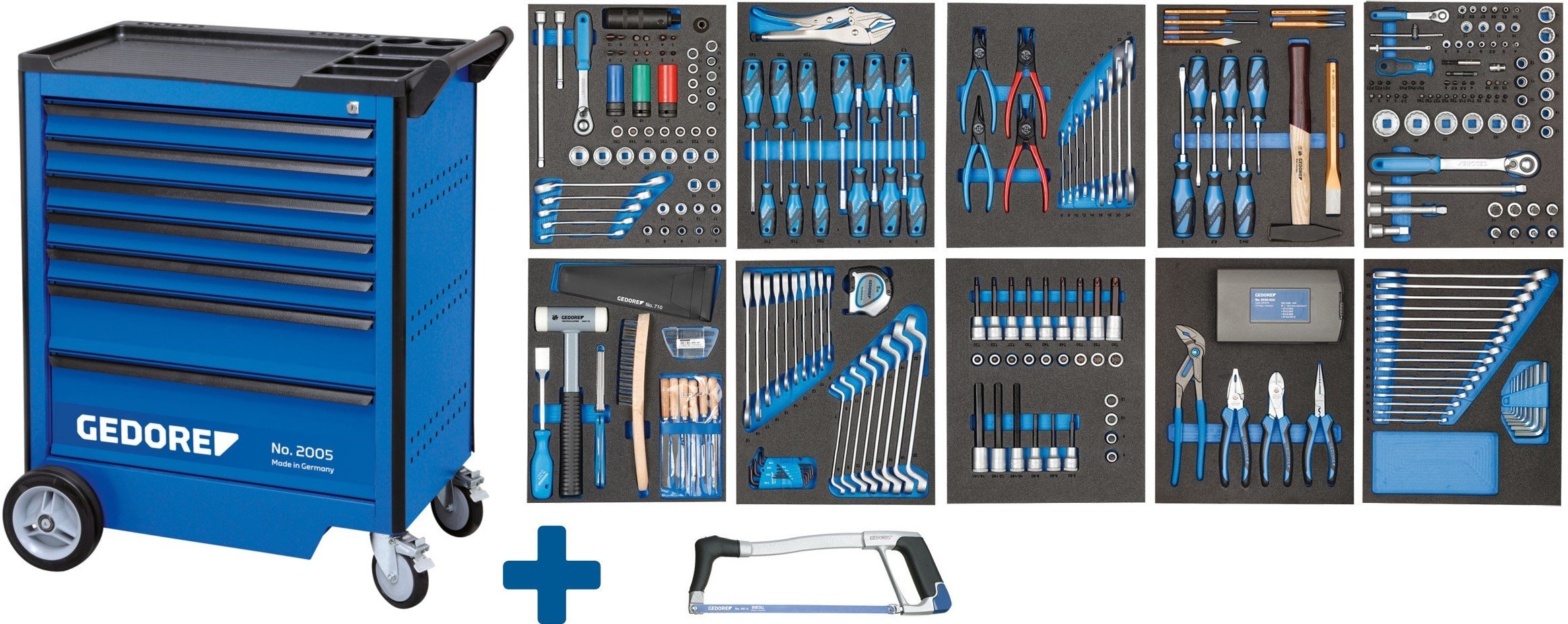 Gedore 2005-TS-308 Gereedschapwagen 308-Delig 2980304 - 2980304 ToolMax
