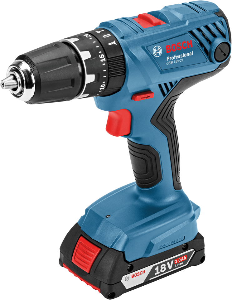 Bosch Blauw Gsb 18v 21 Accuklopboor Schroefmachine 2x Accu L Case