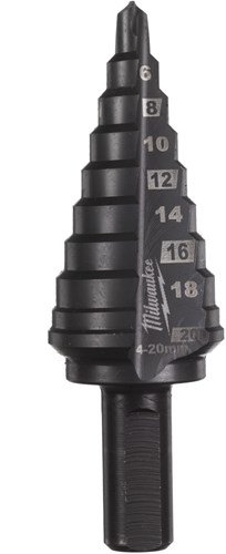 Milwaukee Cobalt 4 to 20 mm - 1 pc Stappenboor Cobalt 4-20mm stappen 2 ...
