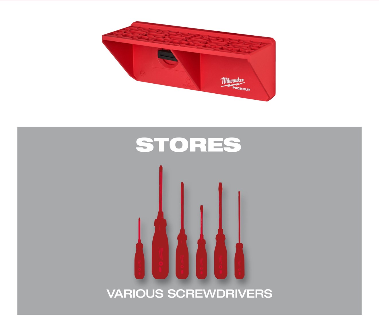 Milwaukee Accessoires PACKOUT Houder voor schroevendraaiers ...