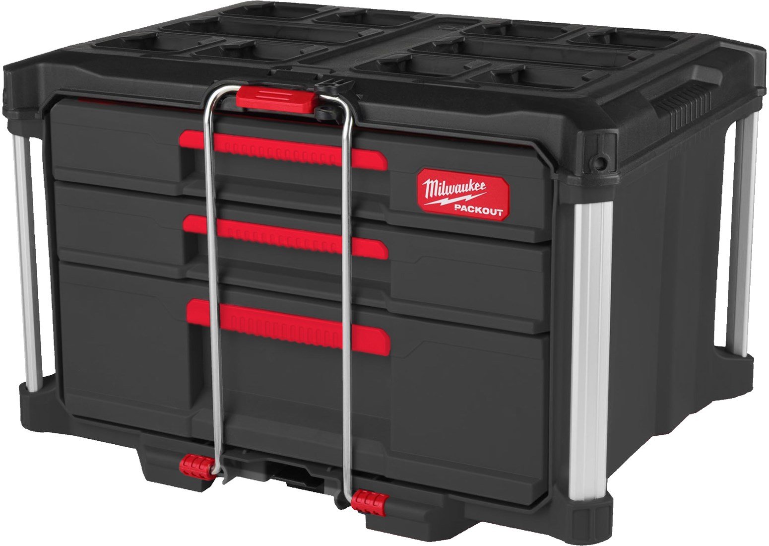 Milwaukee Packout 2 + 1 Drawer Tool Box PACKOUT™ Box 2+1 lades 363 x ...