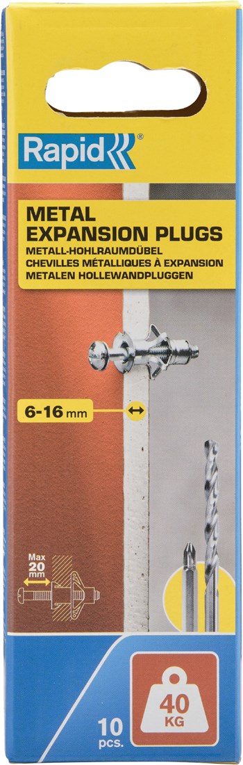 Rapid Hollewandpluggen | Ø11x37 | Voor 6-16 mm plaatdikte | 40kg ...