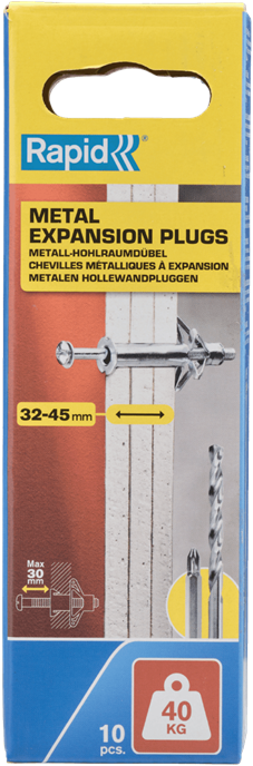 Rapid Hollewandpluggen | Ø11x80 | Voor 32-45 mm plaatdikte | 40kg ...