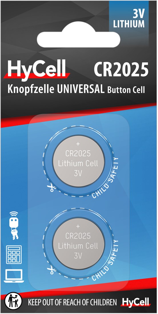 HyCell Lithium knoopcellen CR2025 | 3 V | 2 stuks - 5020192 5020192 ToolMax