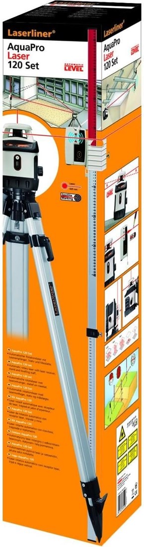 Laserliner AquaPro 120 Set | rotatielaser + statief, ontvanger en ...
