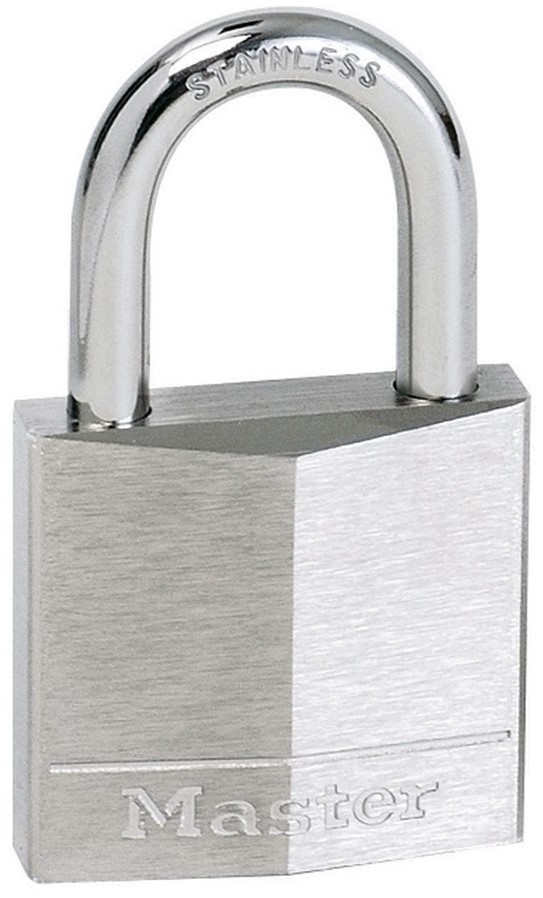 Masterlock 40mm - 23mm stainless steel shackle, 6mm diam. - double-ball ...