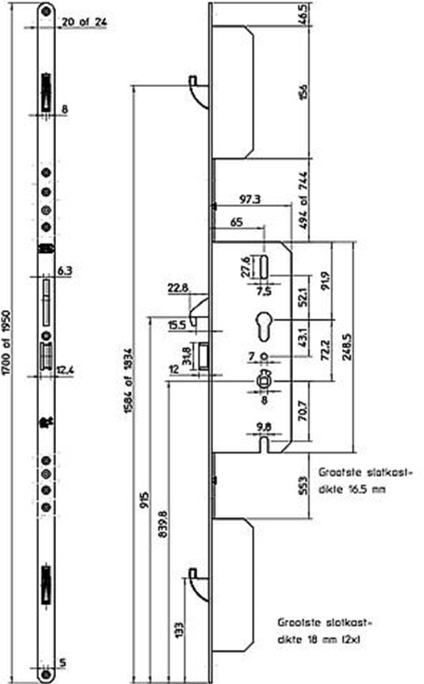 Nemef 4915 Veiligheidsmeerpuntssluiting | cilinderbediend ...