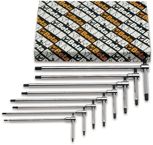 Beta 8-delige set inbus T-sleutels met zeskant profiel op drie zijden ...