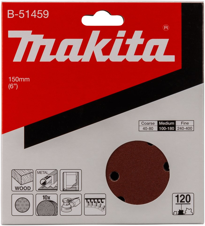 Makita Accessoires Schuurschijf K120 150mm - B-51459 - B-51459 ToolMax
