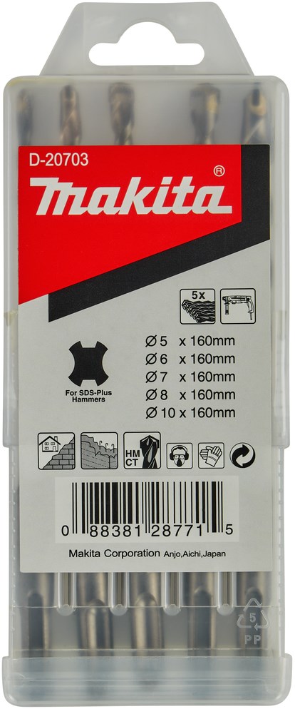 Makita Accessoires Betonborenset 5-delig - D-20703 D-20703 ToolMax