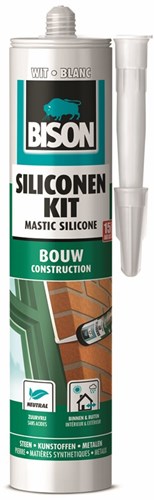 Siliconenkit Bouw Wit Crt 300Ml*12 Nlfr - 1491357 ToolMax