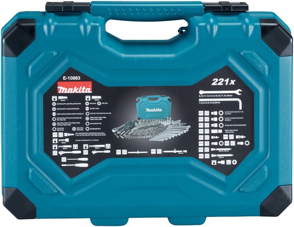 Makita Accessoires E-10883 | Gereedschapsset | koffer | 221-delig - E ...