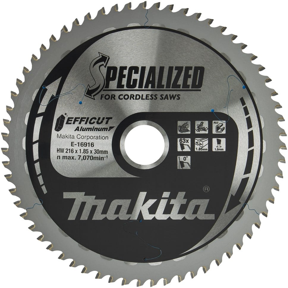 Makita Accessoires Afkortzaagblad Aluminium | Efficut 216x30mm 63T 0g ...