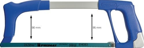 Promat Metaalzaagbeugel | bladlengte 300 mm 24 tanden / inch | D- en frontgreep - 4000814056 ...