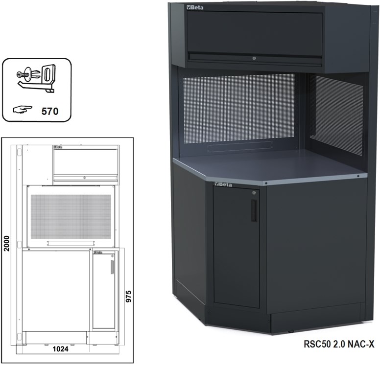 Beta Rsc50 Nac-X Zelfdragende Complete Hoek - 050001328 ToolMax