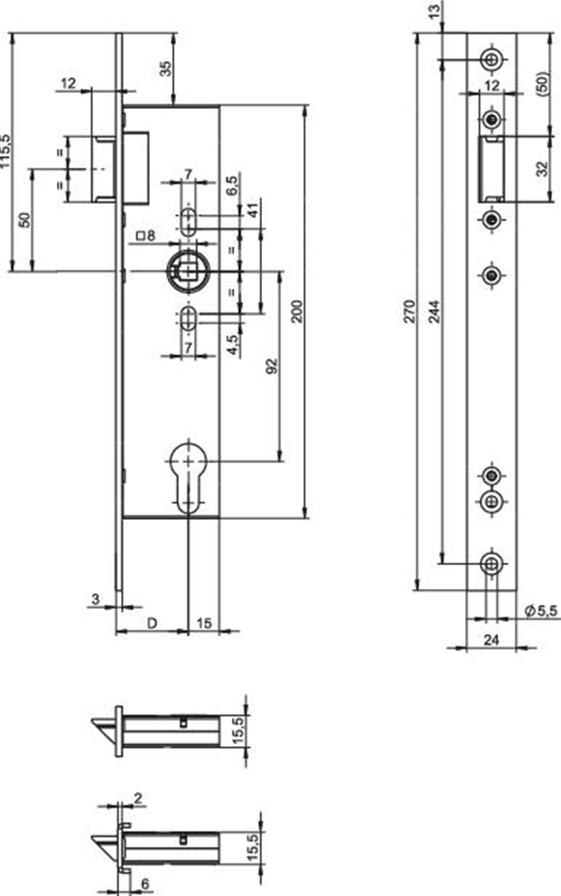 ASSA ABLOY N1505 Cilinderloopslot | DM35mm | PC 92mm | krukgat 8mm ...