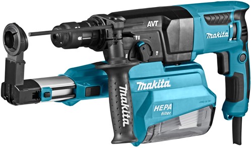 Makita HR2653T 230 V Combihamer met stofafzuigunit en verwisselbare ...