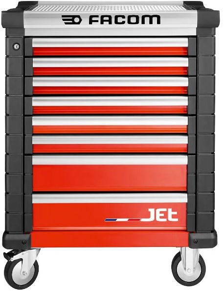 Facom Jet Gereedschapswagen 8 Laden M3 Rood - JET.8M3A - JET.8M3A ToolMax