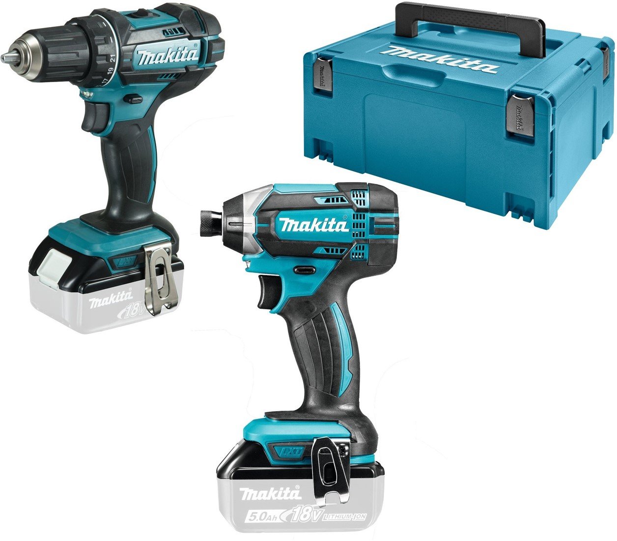 Makita DLX2127ZJ Combiset (Bodies) - DDF482 18v Boor-/schroefmachine + DTD152 ...