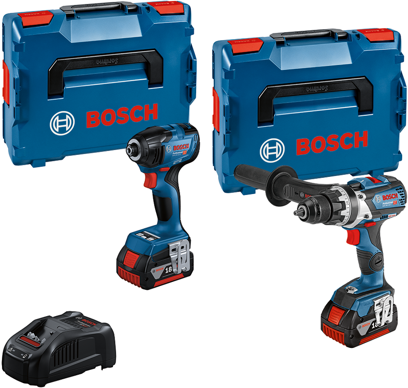 Bosch Blauw GSR 18V-110 Accuboormachine + GDR 18V-210 C ...