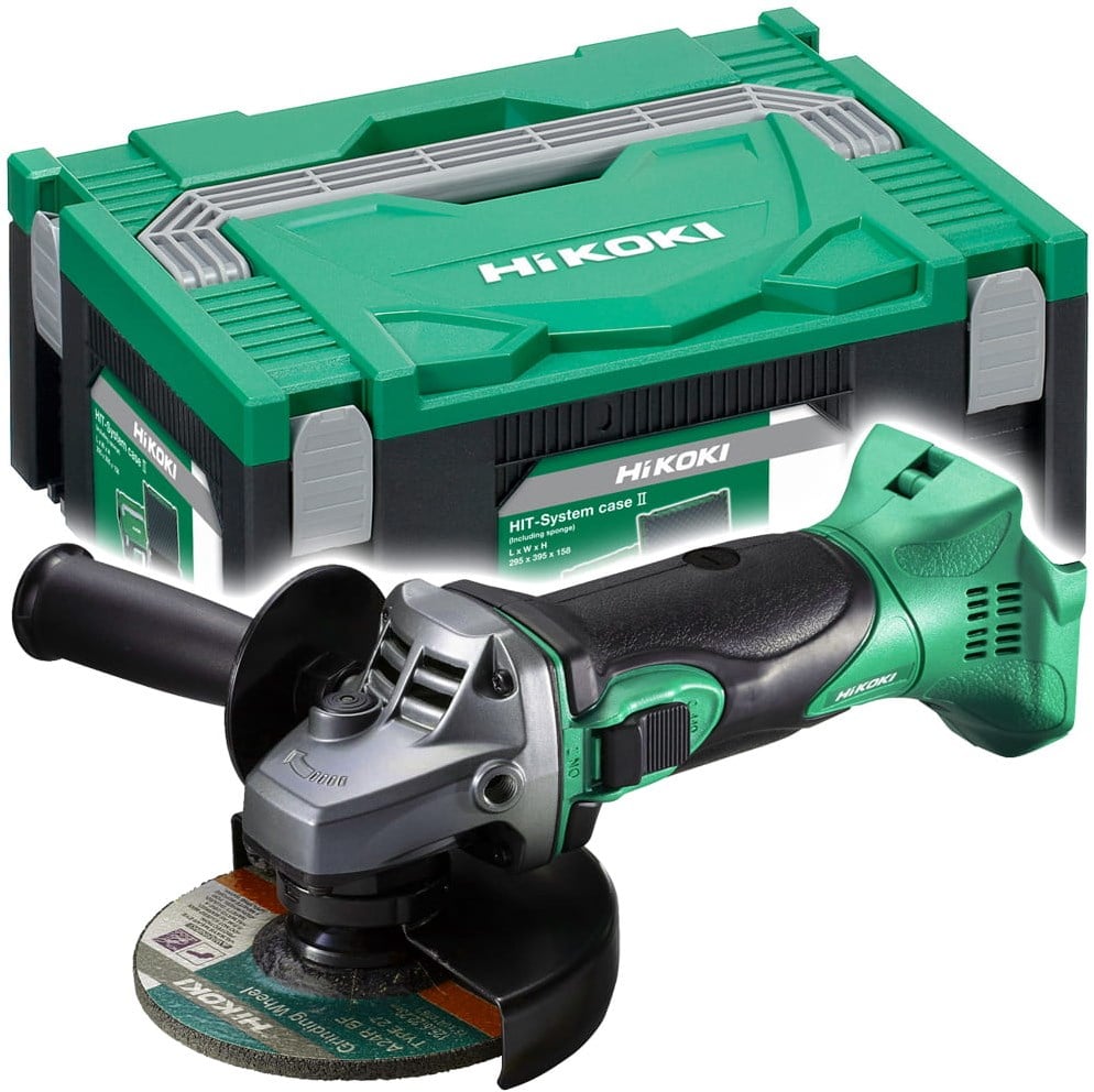 Hikoki G18DSL2W3Z | 125mm Accu haakse slijper | 18 V | Body | Zonder Accu's & Laders | In ...