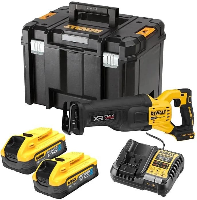 DeWalt DCS386H2T-QW Accu Reciprozaag | 18V XR Brushless FV Adv | 2x 5 ...