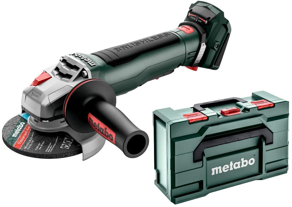 Metabo WPB 18 LT BL 11-125 Quick Haakse Slijper 18V Body met paddleschakelaar in metaBOX 165 L ...